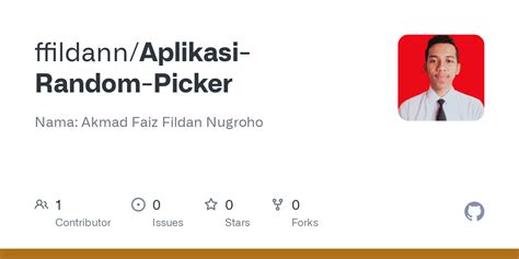 Github Ffildann Aplikasi Random Picker Nama Akmad Faiz Fildan Nugroho