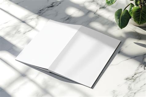 A5 Slim Bi Fold Flyer Mockup Premium Ai Generated Image