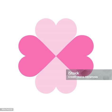 네 잎 클로버 아이콘입니다 하트 모양의 귀여운 Quatrefoil 성 패트릭 카지노 행운 발렌타인 데이의 상징 하트 모양의 클로버입니다 나뭇잎 아이콘입니다 웹 사이트 페이지
