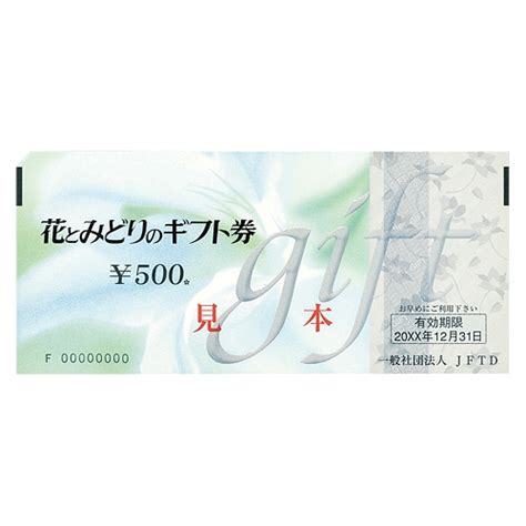 花とみどりのギフト券 500円券 花とみどりのギフト券 花とみどりのギフト