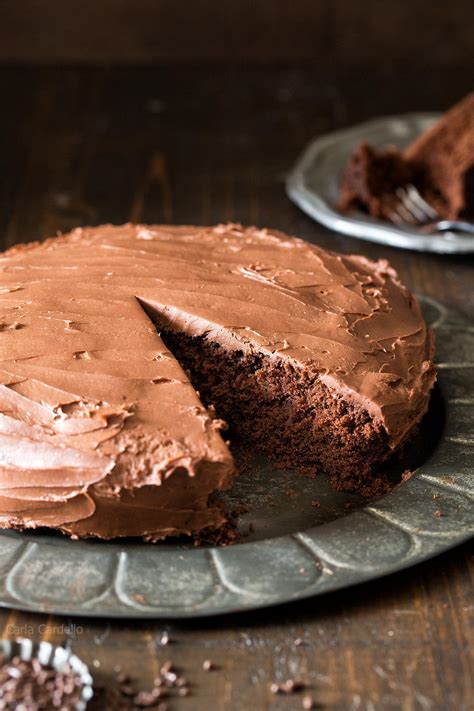 One Layer Chocolate Cake 8 Inch Homemade In The Kitchen