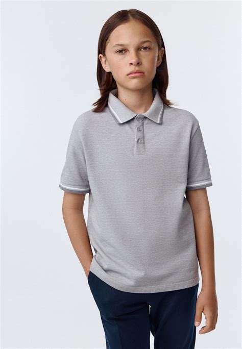 Поло Sela School collection, цвет: серый, MP002XB06XUD — купить в ...