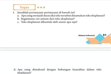 LENGKAP Kunci Jawaban Bahasa Indonesia Kelas 11 Halaman 51 52 Teks