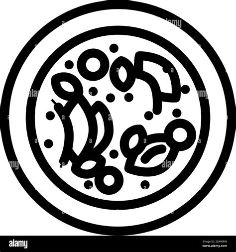 Clam Chowder Sea Cuisine Line Icon Vector Clam Chowder Sea Cuisine