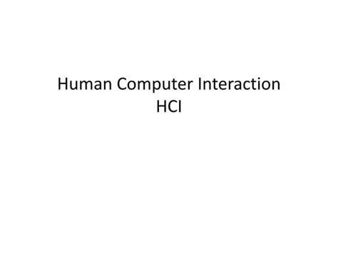 Hci 01 Ppt