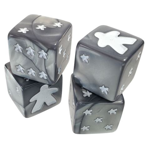 meeple d6 dice set silver warehouse 23
