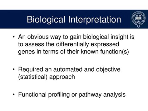 Ppt Biological Interpretation Of Microarray Data Powerpoint