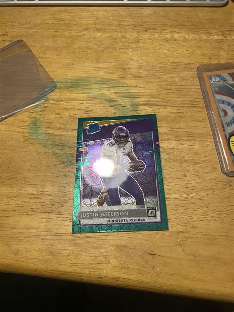 Justin Jefferson Green Velocity With Surface Issue Formerly Graded A