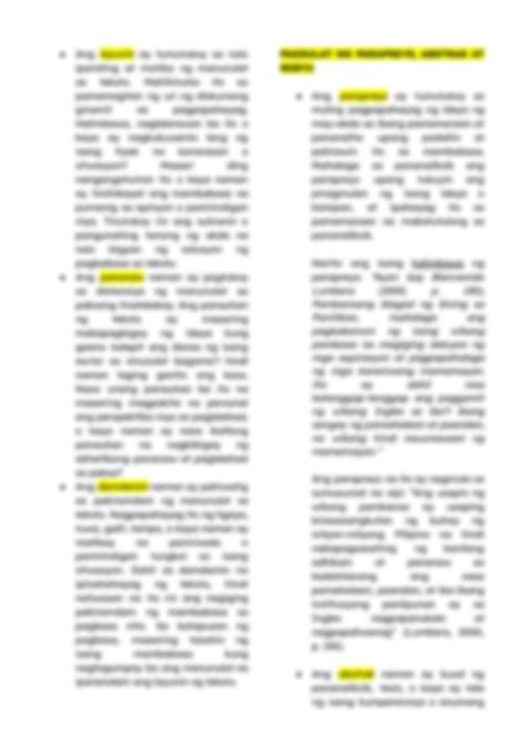SOLUTION: g11 pagbasa mga kasanayan sa mapanuring pagbasa ng teksto ...