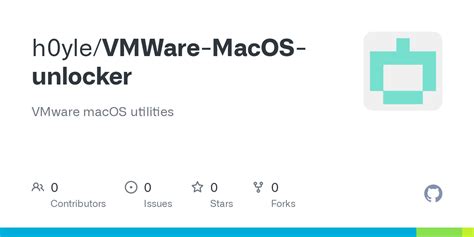 GitHub H Yle VMWare MacOS Unlocker VMware MacOS Utilities