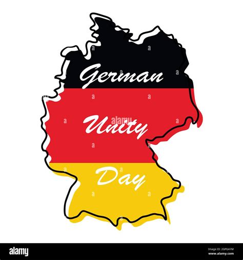 German Unity Day Tag Der Deutschen Einheit Vector Illustration National Germany Holiday