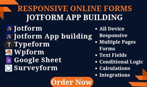 Create Jotform App Online Forms Surveys Typeform By Imanmalik0345 Fiverr