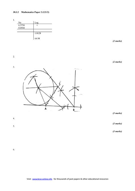 2008 Kcse Mathematics Paper 2 Ms Electrical Engineering 30 3