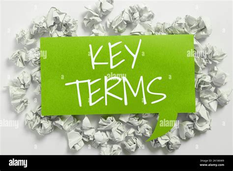 Writing Displaying Text Key Terms Word Written On Words That Can Help