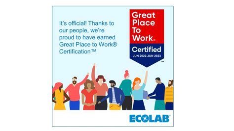Ecolab Riceve La Certificazione Great Place To Work© Ecolab