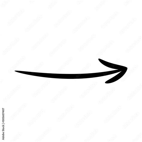 Hand Drawn Arrow Icon On White Background Stock Vector Adobe Stock