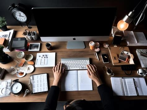 Premium Ai Image A Person Is Typing On A Keyboard In Front Of A