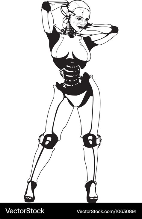 Sexy Android Robot Royalty Free Vector Image VectorStock