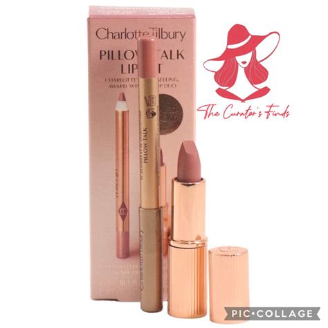 Authentic Charlotte Tilbury Mini Pillow Talk Lipstick And Liner Set