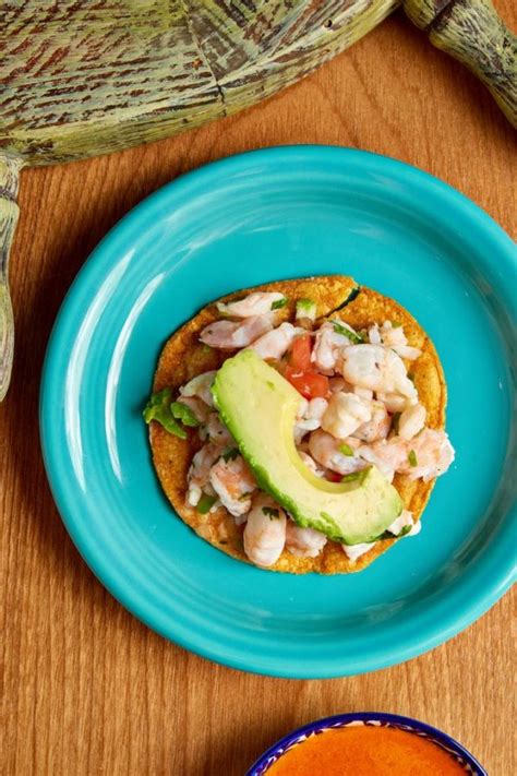Tostadas De Ceviche De Camaron Villa Del Mar Restaurant
