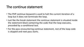 Php Basics Iterations Looping Pptx