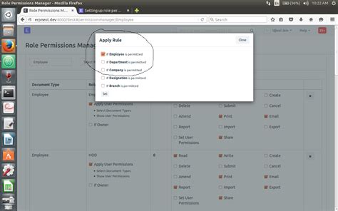 Setting Up Role Permission Hrms Frappe Forum