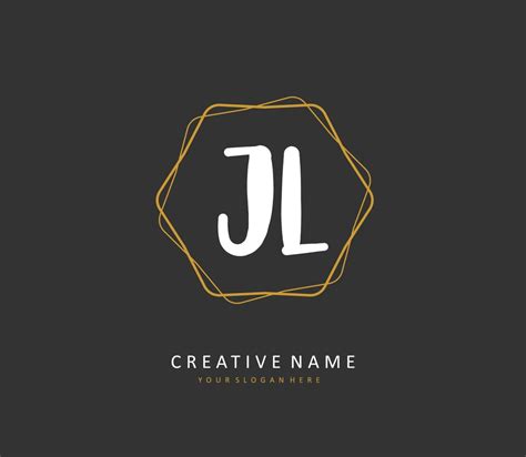 Jl Initial Letter Handwriting And Signature Logo A Concept Handwriting