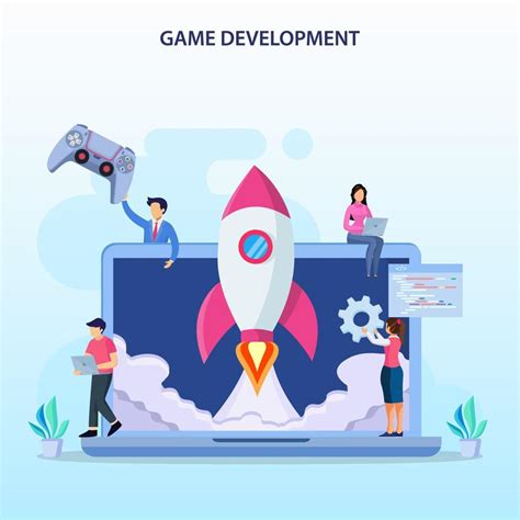 Game Development Concept Game Design Digital Technology Programming And Codding
