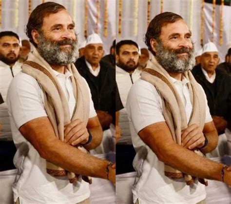 Rahul Gandhi T Shirt ठंड में भी एक मात्र टी शर्ट पहनकर जोश में दिखे राहुल