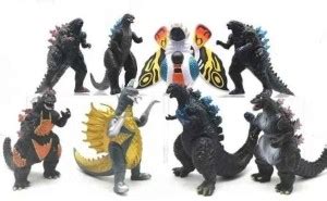 Verity Godzilla Set Of 8 Mothra Action Figure 10cm For Car Dashboard