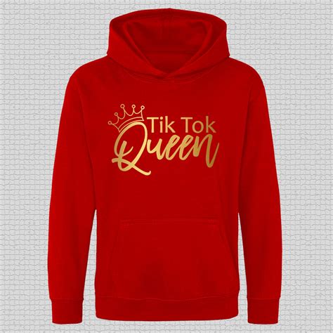 Tik Tok Girls Hoodie Tik Tok Merch Queen Adult Size Women Etsy