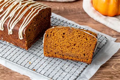Pumpkin Bread With Cream Cheese Glaze