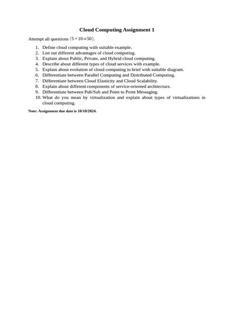 Assignment Cloud Computing Assignment 1 Pdf