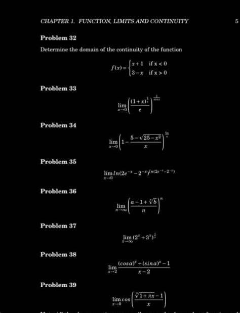 Chapter 1 Function Limits And Continuity5problem 32determine The Do