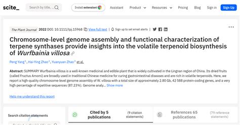 Chromosome‐level Genome Assembly And Functional Characterization Of Terpene Synthases Provide