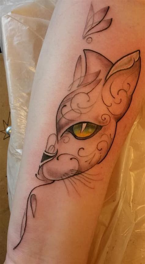 Pin By Karen Williams On Tats Cat Tattoo Designs Geometric Cat