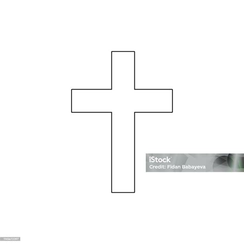 Symbole De Religion Icône De Contour Du Catholicisme Élément De