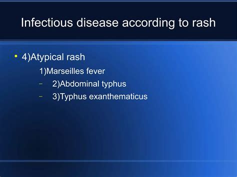 Rash Differential Diagnosis Of Infectious Diseases Ppt