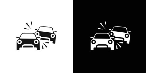 Car Accident Icon Flat Set Outline 50307885 Vector Art At Vecteezy