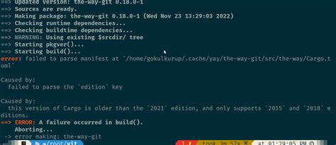 Critical Cargo Error When Install By Yay · Issue 141 · Out Of Cheese