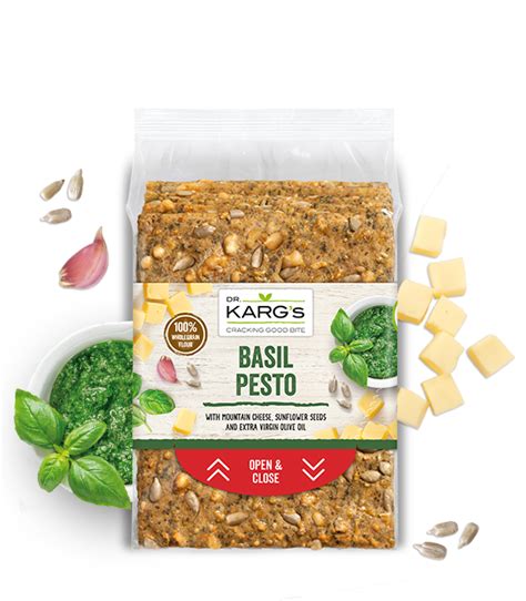 Dr Kargs Basil Pesto Crispbread G The Healthy Pantry
