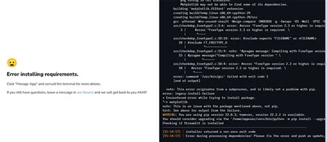 ModuleNotFoundError No Module Named Matplotlib While Deploying