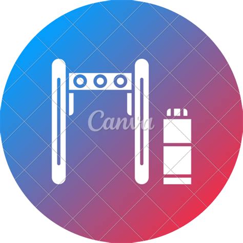 Boarding Gate Glyph Circle Gradient Background Icon 素材 Canva可画