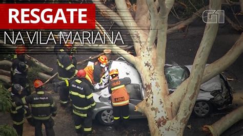 Vídeo Árvore Cai Em Cima De Carro Na Vila Mariana São Paulo G1