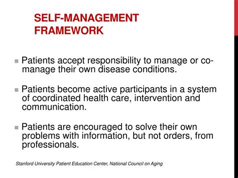 Stanford Chronic Disease Self Management Model Ppt Download