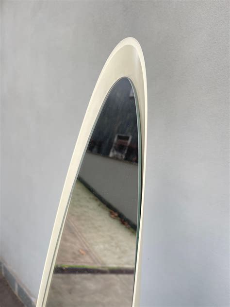 Specchio A Unghia Bianco Di Rodolfo Bonetto Anni 70 Mirror At