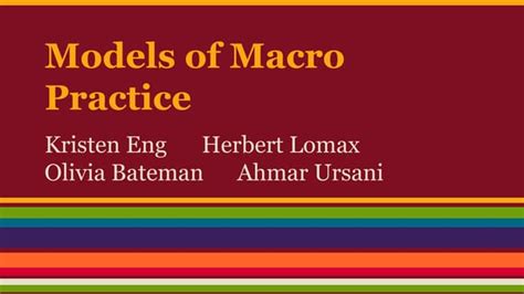 models of macro practice ppt