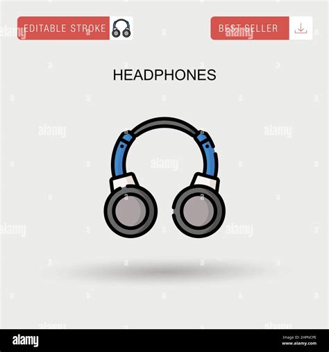 Headphones Simple Vector Icon Stock Vector Image And Art Alamy