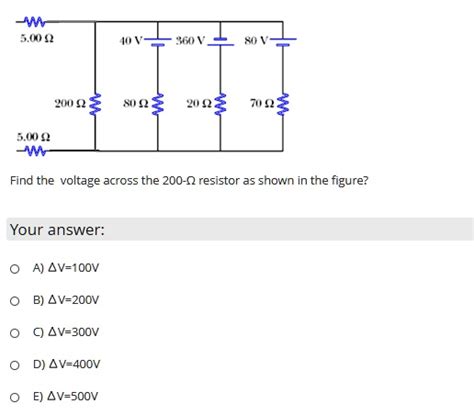 Solved Find The Voltage Across The Resistor As Shown In The