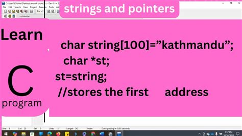 Pointers And Strings In C Programming An Easy Approach Part 5 Youtube
